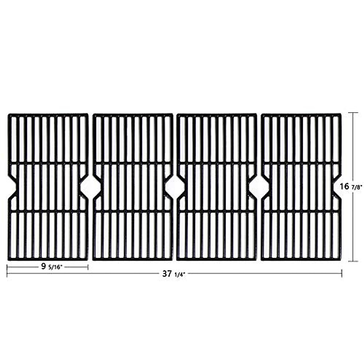 Hongso Grill Grates and Heat Plates Replacement for Gas Grill Charbroil 463230515 463239915 463235513 463235214 463234513 463234512 5 Burner Grills