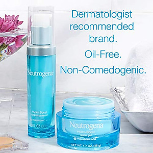 Neutrogena Hydro Boost Hydrating Hyaluronic Acid Serum, Oil-Free and Non-Comedogenic Face Serum Formula for Glowing Complexion, Oil-Free & Non-Comedogenic, 1 fl. oz