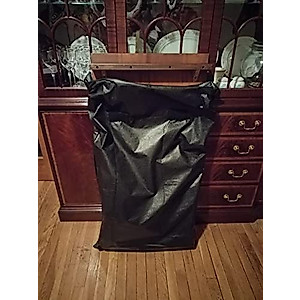 ROSROSE Table Leaf Storage Bag Padded 2 Pack, Heavy Duty Dining Table Leaf Bag, Extra Thick Flannel Backing Dining Table Cover Protector, 51" Lx24''W, Water-Resistant Scratch Resistant, Black