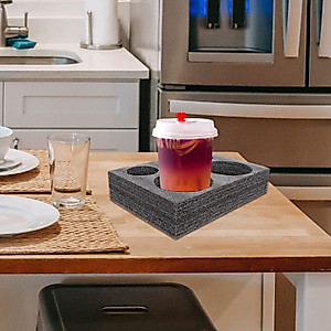 Cabilock 2pcs 5 Hole Cup Holder Drink Carrier Cup Tray Drinks Car Cup Holder Take Out Milk Tea Holder Outdoor Cup Fixing Holder Packing Cup Holders Water Cup Drink Holder Supplies