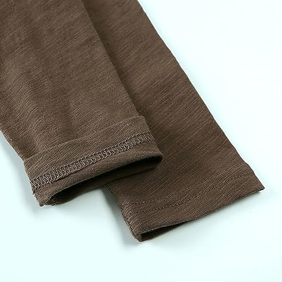 Baby Boys Girls French Terry Crewneck Sweatshirt Crewneck Sweatshirt Solid Cotton Soft Tshirts Vintage Dress Outfit Brown