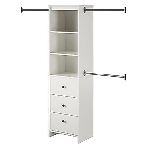 Systembuild Evolution Beckett Closet Storage Organizer, White