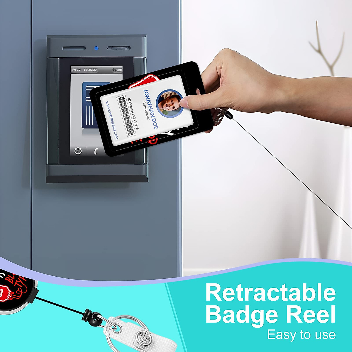 Plifal ID Badge Holder with Lanyard and Retractable Nurse Badge Reel Belt Clip, Phlebotomy Phlebotomist Nursing Medical Keychain Lanyards Clip for Women Men(Coffee is My Blood Type)