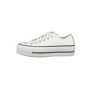 Converse Women's Chuck Taylor All Star Lift Clean Sneaker, White/Black/White, 7.5 M US