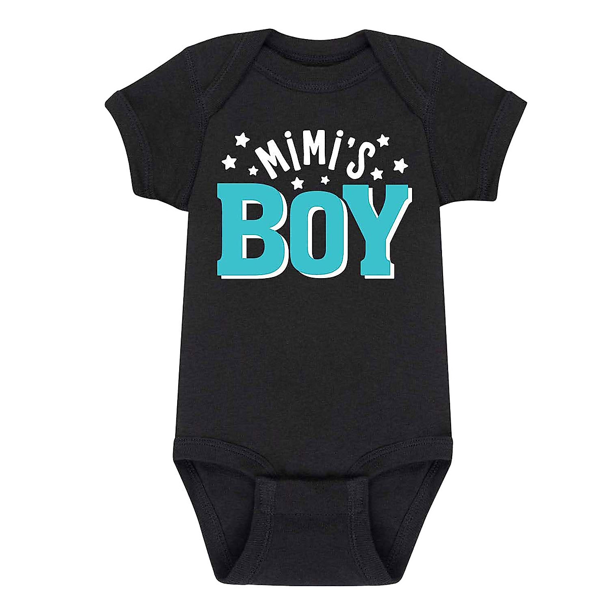 Instant Message - Mimi's Boy - Infant Baby One Piece - Size 6 Months Black
