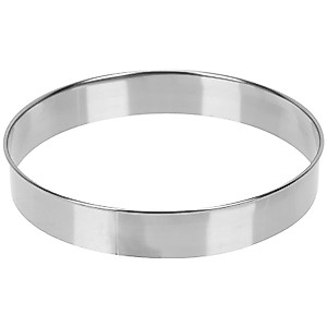 YARDWE Stainless Steel Pizza Rings, 10 inch Round Pastry Cake Rings Molds, Egg Pancake Rings for Cooking Baking Cooking Rings Pie Cutter Round Cookie Cutters
