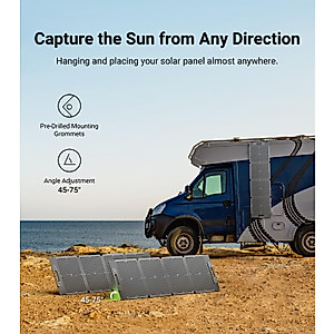 DailySolar 210W Ultra Lightweight Portable Solar Panel,100% Power Station Compatible, New Carbon Fiber Material, A-grade Premium High-Efficiency Monocrystalline PV Module, Ideal for Outdoor Camping,RV