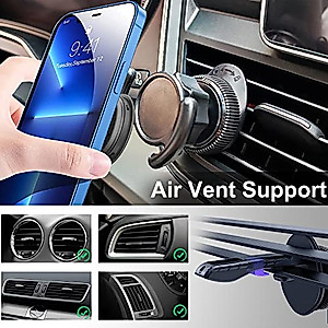 PKYAA Socket Grip Car Phone Holder, Modern Design Fits Most Air Vent, Adjustable Air Vent Stand Car Phone Mount for GPS Navigation, 360° Rotating Head, Perfect for Expanding Stand and Grip Users
