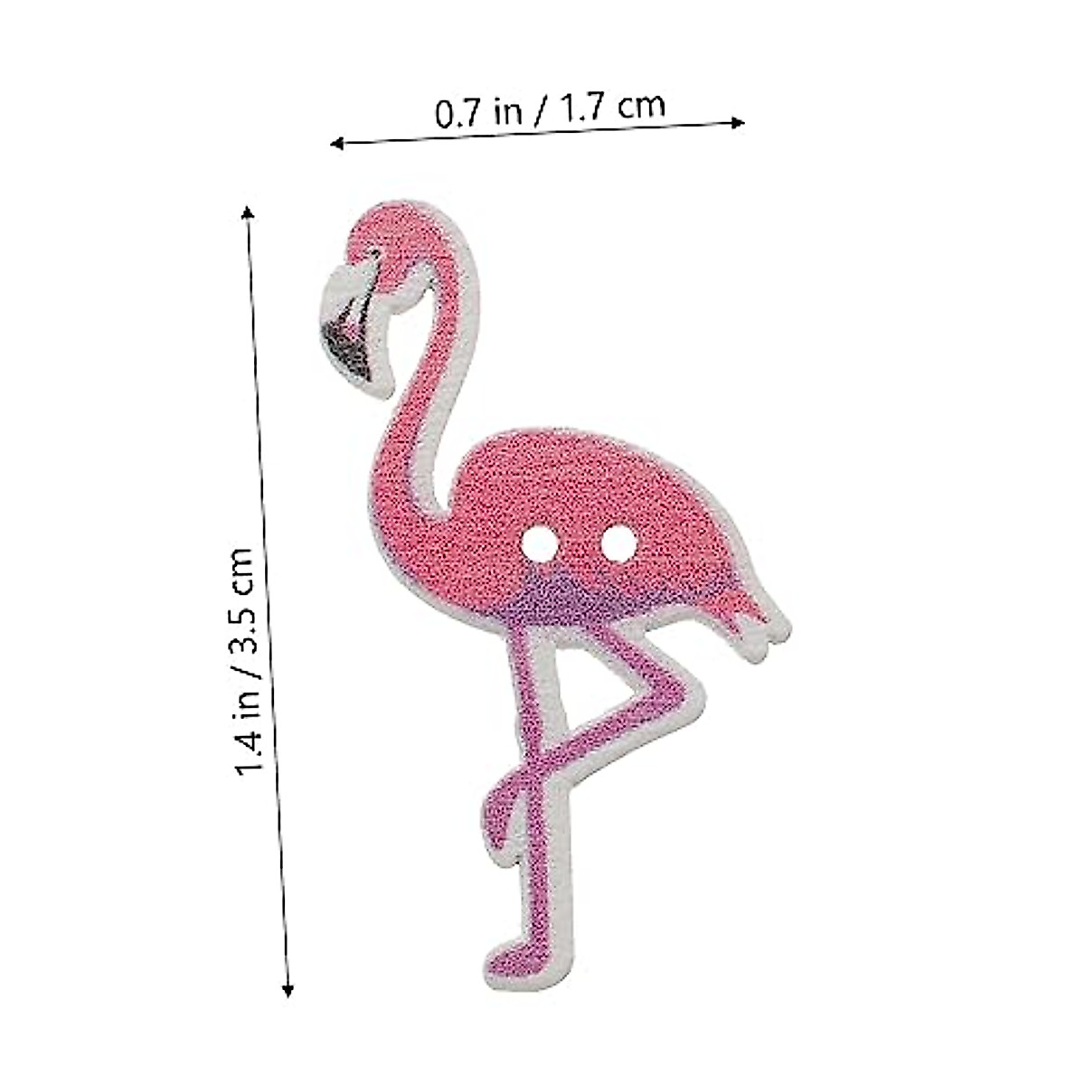EXCEART 50pcs Wood Buttons Wooden Decor Scrapbook Embellishments Flamingo Flatback Cartoon Buttons DIY Scrapbook Button Wood Animal Buttons Wooden Buttons Decorate Pink Bamboo Shoe