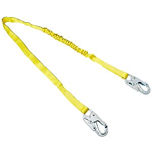 Miller by Honeywell 216WLS/6FTYL 6-Feet Manyard Shock-Absorbing Web Lanyard with 2 Locking Snap Hooks, Yellow