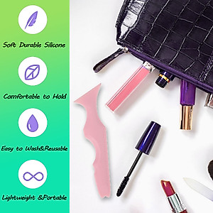 Eyeliners Stencils 5 in 1 Silicone Eyeliners Stencils Reusable Winged Liner for Multi-Purpose Makeup Tool, Multi-Purpose Makeup Tool for Winged Eyeliners.(Purple)