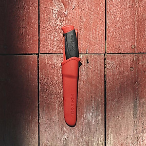 Morakniv Companion Fixed Blade Outdoor Knife with Sandvik Stainless Steel Blade, 4.1-Inch, Orange (M-11824)
