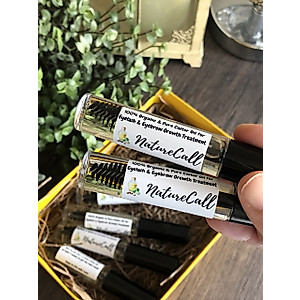 Organic Castor Oil eyelash serum, NatureCall Castor Oil for eyelash eyebrow growth, mascara tube, hair treatment pack of 1, 10ml, pack of 1