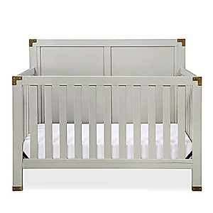 Baby Relax Mile 5-in-1 Convertible Crib, Soft Gray