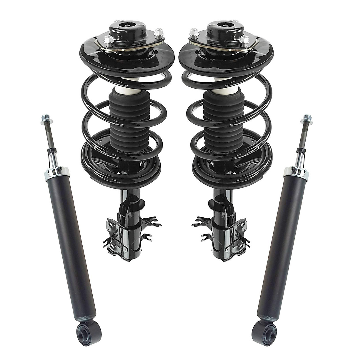 TRQ Front and Rear Strut & Coil Spring Assembly Set Driver & Passenger Sides Compatible with 03-08 INFINITI FX35 FX45