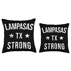 Vacation Hometown Lampasas TX Strong Lampasas TX Strong Hometown Souvenir Vacation Texas Throw Pillow, 18x18, Multicolor