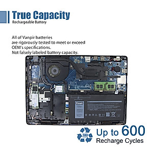 VANPIR 51Wh 93FTF Battery for Dell Latitude 5280 5288 5480 5580 5590 5490 5290 5488 5491 E5280 E5288 E5480 E5580 E5490 E5590 E5290 E5491 Precision 3520 3530 M3520 M3530 Series D4CMT 83XPC 4YFVG DJWGP