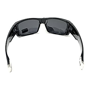 Locs Men's Original All Black Hardcore Sharp Square OG Sunglasses, Wrap