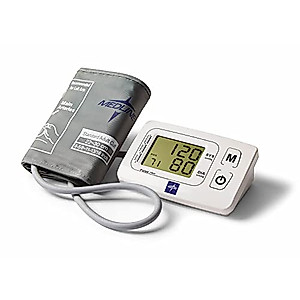 Medline Elite Small and Compact Automatic Digital Blood Pressure Monitor with Adult Upper Arm Cuff (fits arms 22-30 cm), Batteries Included, MDS1001