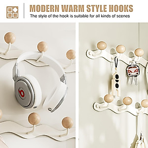 Asruito Coat Hooks for Wall, Key Holder Wall Mount, Coat Rack Wall Mount, Wall Hooks for Coats, Hooks for Hanging Hat Towel Purse Robes Mudroom Bathroom Entryway