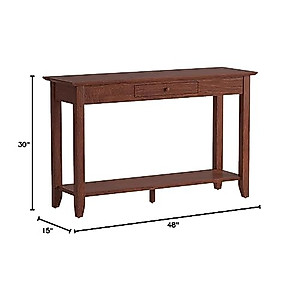 Convenience Concepts American Heritage 1 Drawer Console Table with Shelf, Espresso