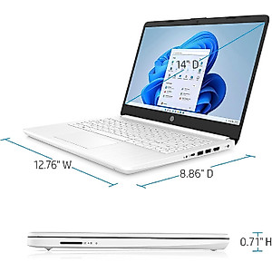 HP 2023 Newest 14" Ultral Light Laptop, for Students and Business, Intel Quad-Core N4120, 4GB RAM, 128GB Storage (64GB eMMC+64GB Micro SD), USB-A&C, Wi-Fi, Webcam, HDMI, 1 Year Office 365, Win11 S