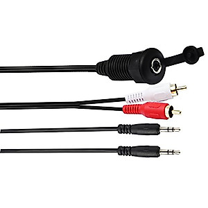 3.5MM AUX Panel Mount Cable - zdyCGTime 3.5mm Extension Mount, Dash Mount, Flush Mount, Panel Mount Cable, for Car, Boat, Motorcycle (2M)