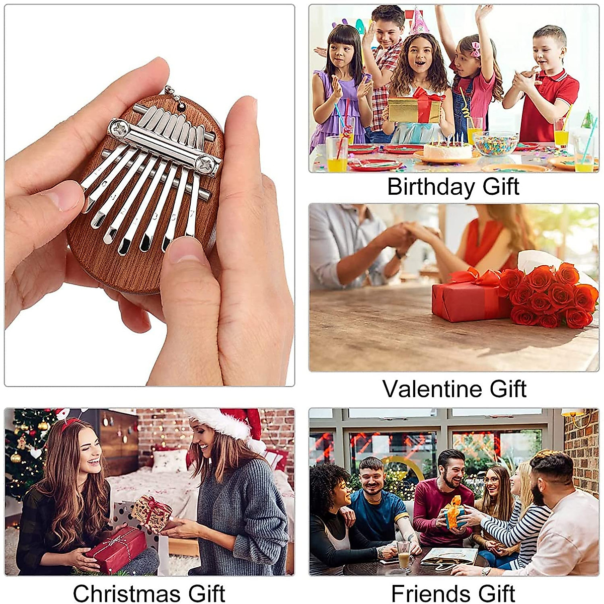 Lehay Mini Kalimba Thumb Piano 8 key Finger Mbira with Lanyard