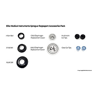 EMI Sprague Rappaport Dual Head Stethoscope - Stealth Black - 112SB
