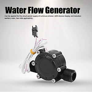Kadimendium 3 Phase Hydro Generator AC 0-20V Multipurpose Water Turbine Generator Brushless Waterproof Water Flow Generator for Shower Head