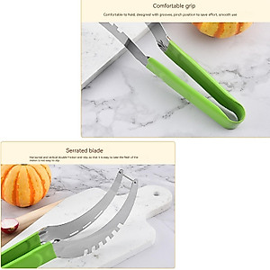ZEHRAI Watermelon Slicer Cutter, Watermelon Fork Slicer, Summer Watermelon Cutting Artifact, Stainless Steel Fruit Forks Slicer Knife for Family Parties Camping
