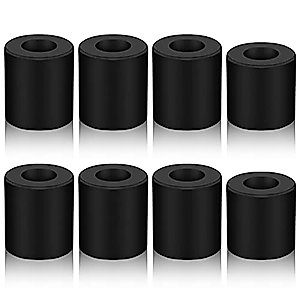 8 Pieces 3D Printer Heatbed Parts Silicone Leveling Solid Bed Mount 3D Printer Heatbed Part Stable Hotbed Heat-Resistant Buffer Compatible with CR-10 Ender 3 Bottom Connect (Black,0.63 Inch, 0.7 Inch)