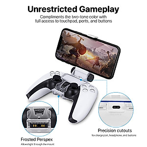 TNP PS5 Controller Phone Mount - Universal Phone Controller Mount for Playstation DualSense Controller - Adjustable Viewing Angle Mobile Gaming Clip for PS Remote Play