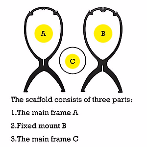 XINMEIFA 6 Pack Wig Stand Portable Wig Holder 14.2 Inches Wig Holder for Multiple Wigs (Black)