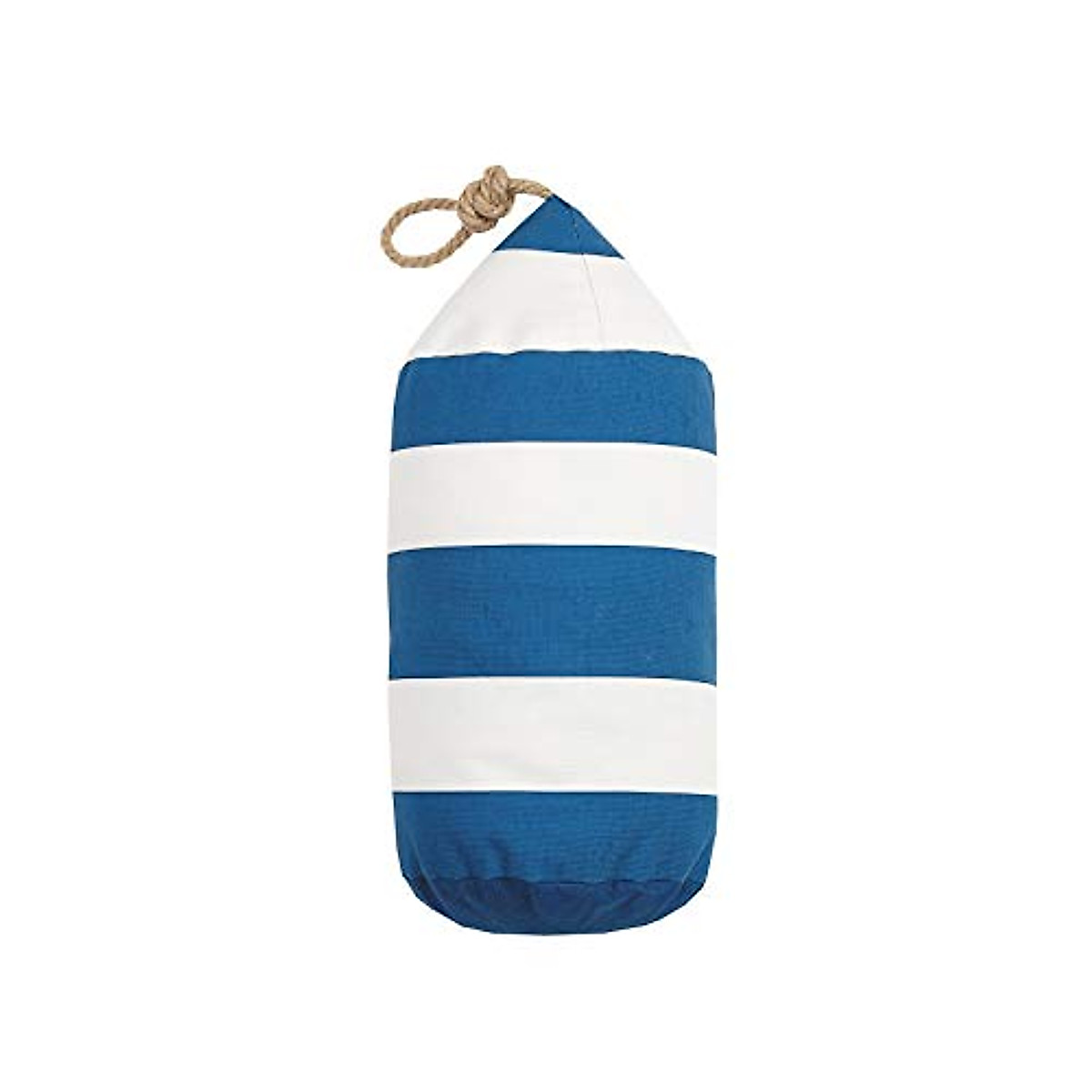 Peking Handicraft 24KN230C7OB Navy White Buoy Shaped Printed Pillow Cotton Canvas,14.5 x 7 inch