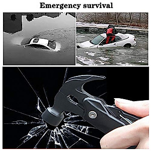 Mini Multitool Hammer,12 in 1 Camping Survival Gear Handy Gifts for Dad, Unique Birthday Gift Ideas for Men Father Him, Cool Gadget Present Stocking Stuffer for Men