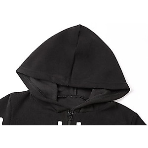 Bordazor Kids Skeleton Costume Glow in The Dark One-Piece Skeleton Hoodie for Halloween (8-10 Years)