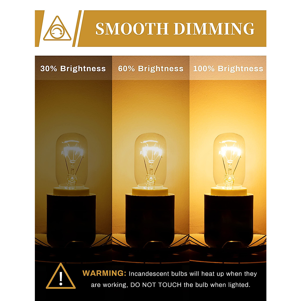 DORESshop Appliance Bulb, 40W Microwave Light Bulbs Under Hood, T8 E17 Stove Light Bulbs Under Hood, Under Microwave Light Bulb, Refrigerator Light Bulb, Lava Lamp Light Bulb, Oven Light Bulb, 2 Pack