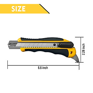 XW 4-pack 18mm Snap-off Blade Box Cutter, Razor Blade Utility Knife, Extra 10 Blades Included