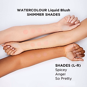 Daniel Sandler WATERCOLOUR LIQUID BLUSH SO PRETTY – Lightweight, Buildable, Water-Resistant Formula for Cheeks, Lips