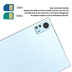 Acogedor 10.1 Inch Tablet, Gaming Tablet with 12GB RAM 512GB ROM, 8+16MP Dual Cam, Built in 11200mAh, Support 4G LTE, 5G WiFi, Office Tablet for Android 13.0 (Blue)