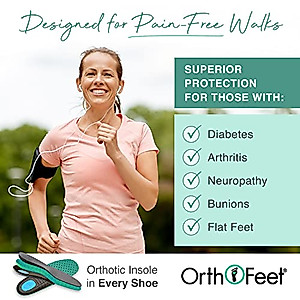 Orthofeet Women's Whitney Walking Shoe, White, 8.5