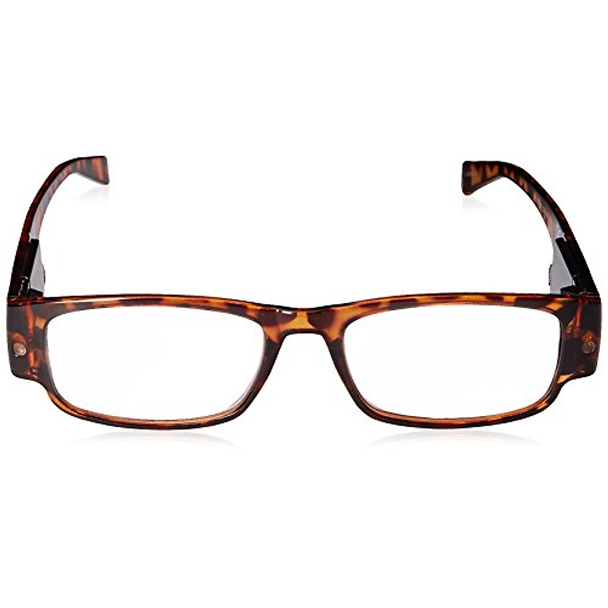 Foster Grant Lloyd Lightspecs Lighted Reading Glasses, Tortoise/Transparent, 59 mm