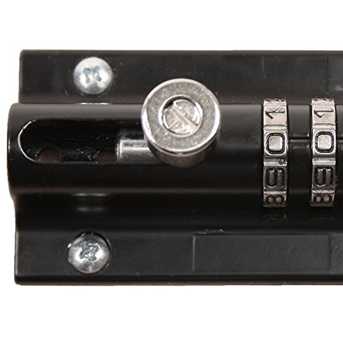 Combi-Bolt CB2000-BLK 4-Dial Combination Sliding Bolt Lock with Black Finish, Child-Proof Your Home and Secure Your Home, Easy to Install