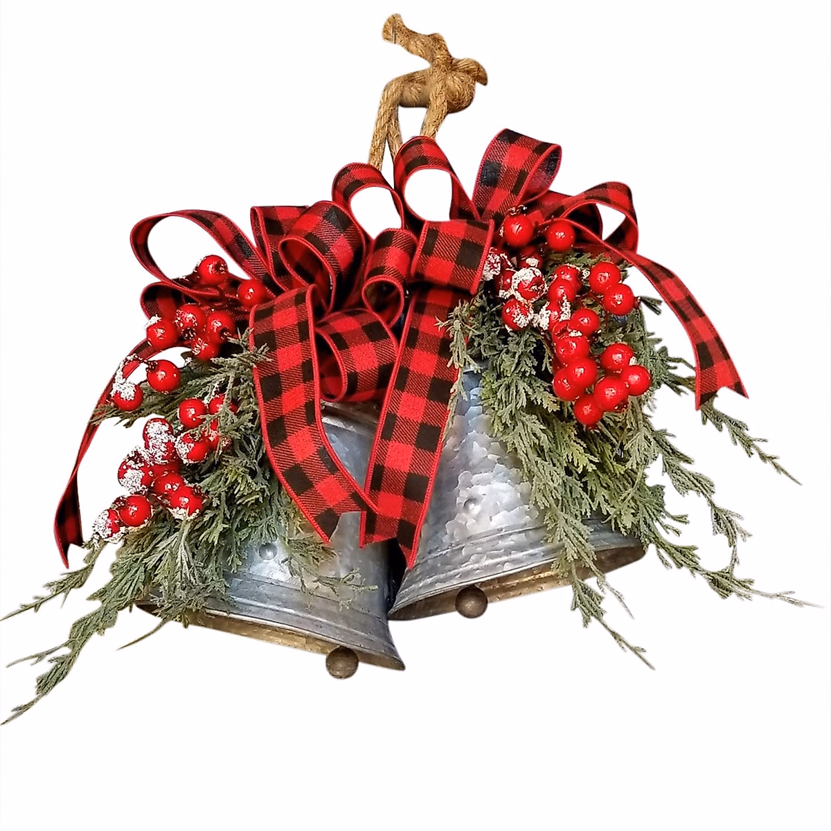 Christmas Bells, Large Galvanized Bells, Christmas Galvanized Decor, Rustic Christmas, Silver Bells Christmas Decorations Christmas Tree Ornaments Gifts Christmas Stuffer Stockings