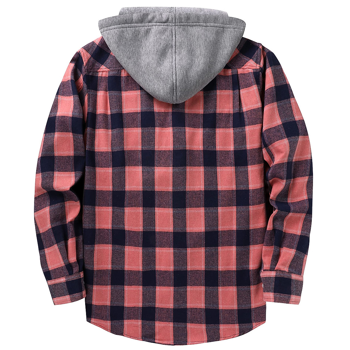 SCODI Mens Flannel Plaid Shirt Casual Button Down Shirt Regular Fit Long Sleeve Shirts Pin X-Large Pink