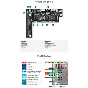 Coolwell RS485 CAN Expansion Board for Jetson Nano, Isolation Circuit Design, Onboard TVS, Built-in Protection Circuit