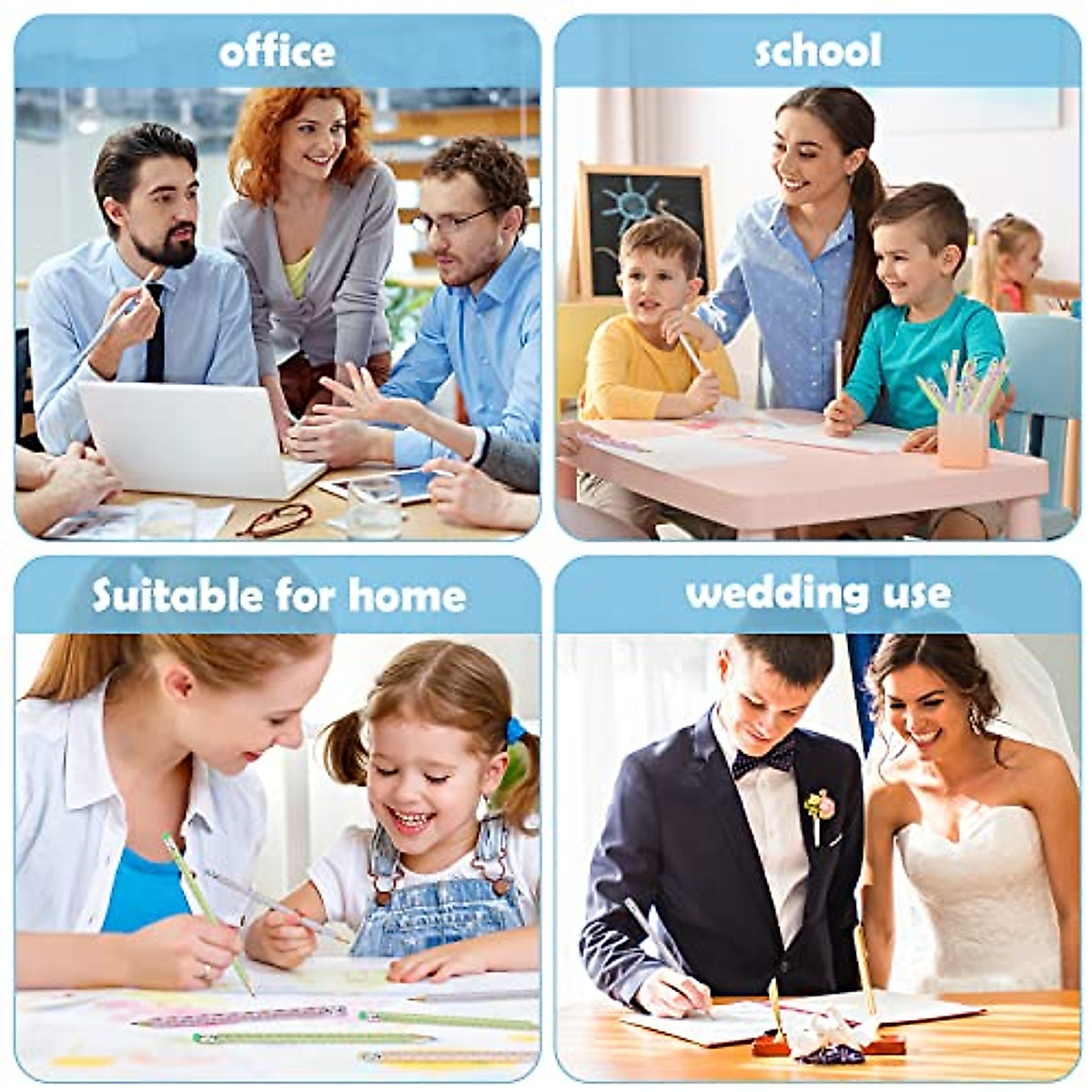 AUAUY Pencils #2 HB, Number 2 Pencils with Eraser, 12PCS Wood-Cased Pencils Cute Pencils Graphite Pencils Sketch Gift Pencils for Kids, Adults, School, Office, Wedding Party Favors - Floral Style