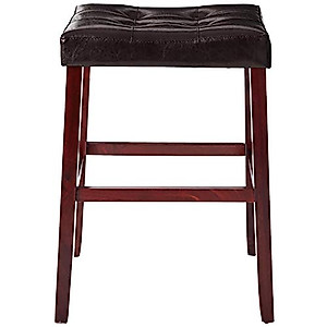 Crown Mark 2987 Kent Saddle Chair, Espresso, 2 Per Box