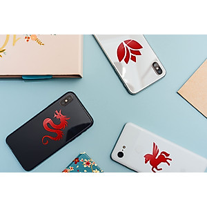 VViViD DECO65 Craft Vinyl Bundle Dark Red Gloss and Chrome Silver Gloss 2 Rolls of 7ft x 11.8" - M0